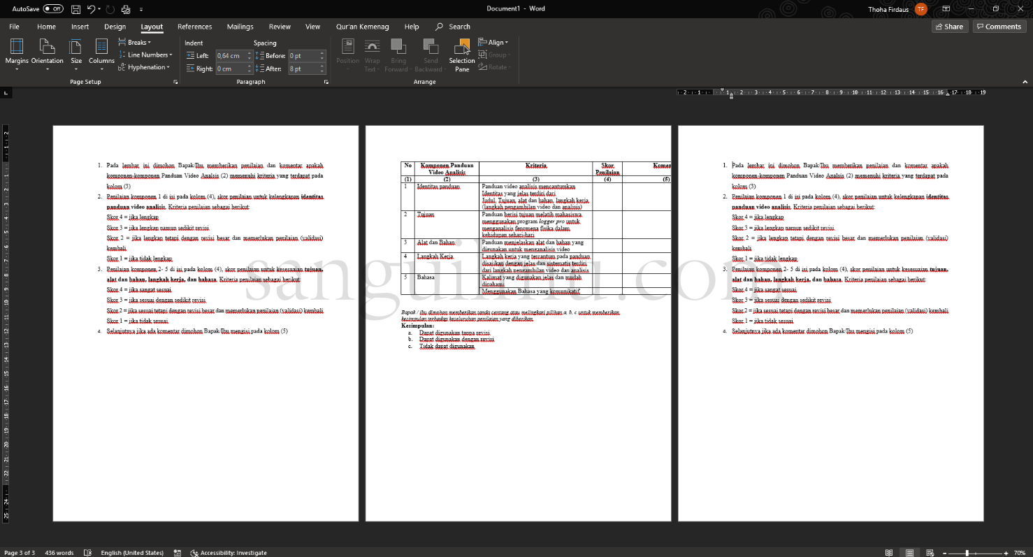 √ Cara Landscape 1 Halaman di Word | Sangu Ilmu