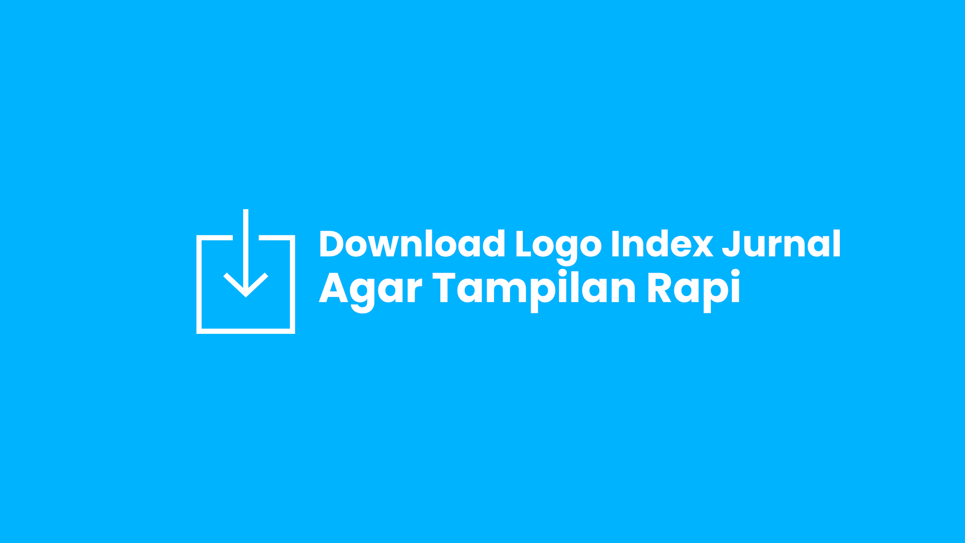 √ Download Logo Index Jurnal - Agar Tampilan Rapi | Sangu Ilmu