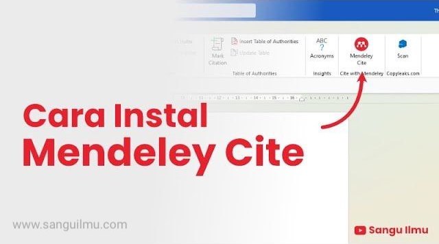 √ Cara Cepat Instal Mendeley Cite di Word | Sangu Ilmu